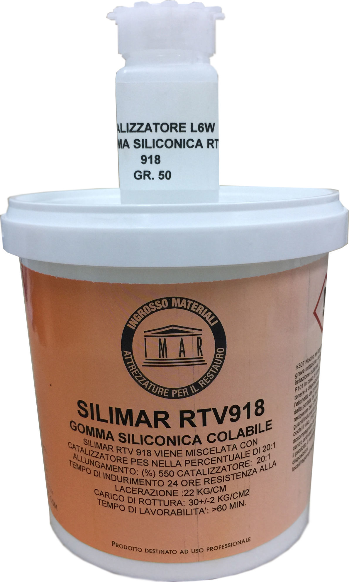 IMAR Italia. Gomma siliconica colabile Silimar RTV 918 + catalizzatore