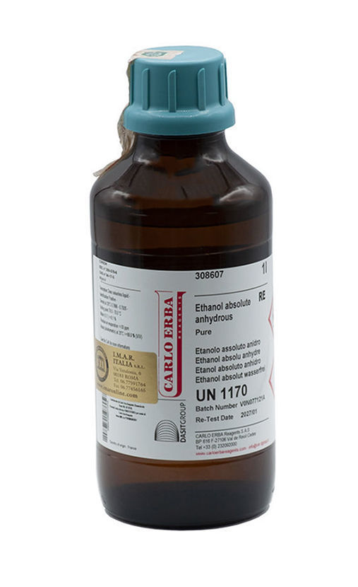 IMAR Italia. Etanolo Assoluto anidro Puro 99.9% "Carlo Erba Reagents" Lt. 1